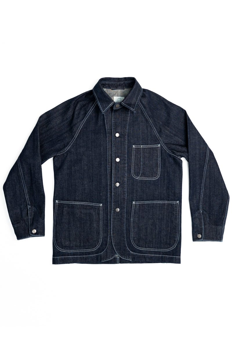 E11 Italian Indigo 13oz Raglan Chore Jacket | Blackhorse Lane Ateliers ...