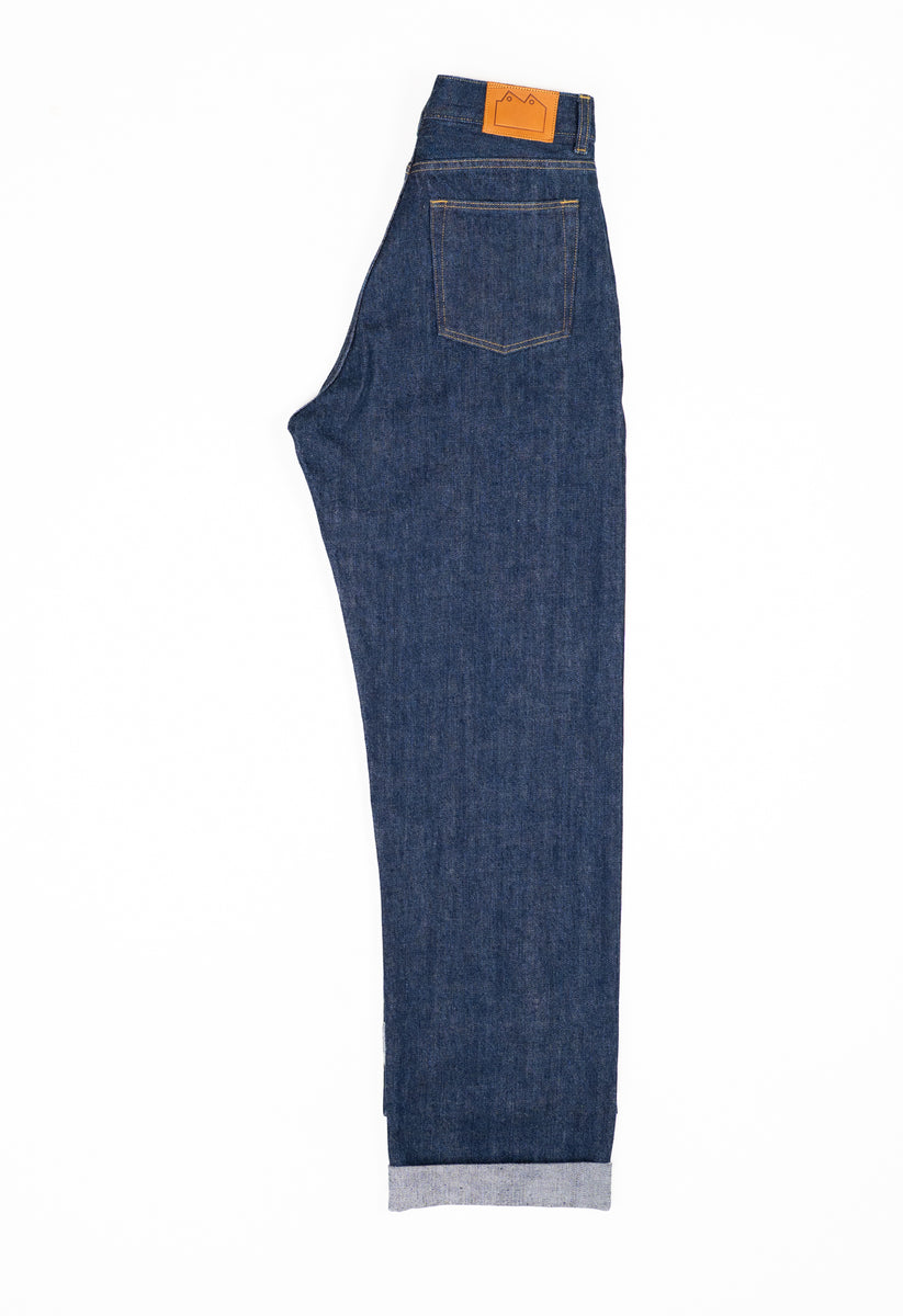 E7 High Waisted Wide Leg Indigo 13oz Neppy Japanese Rinse Selvedge ...