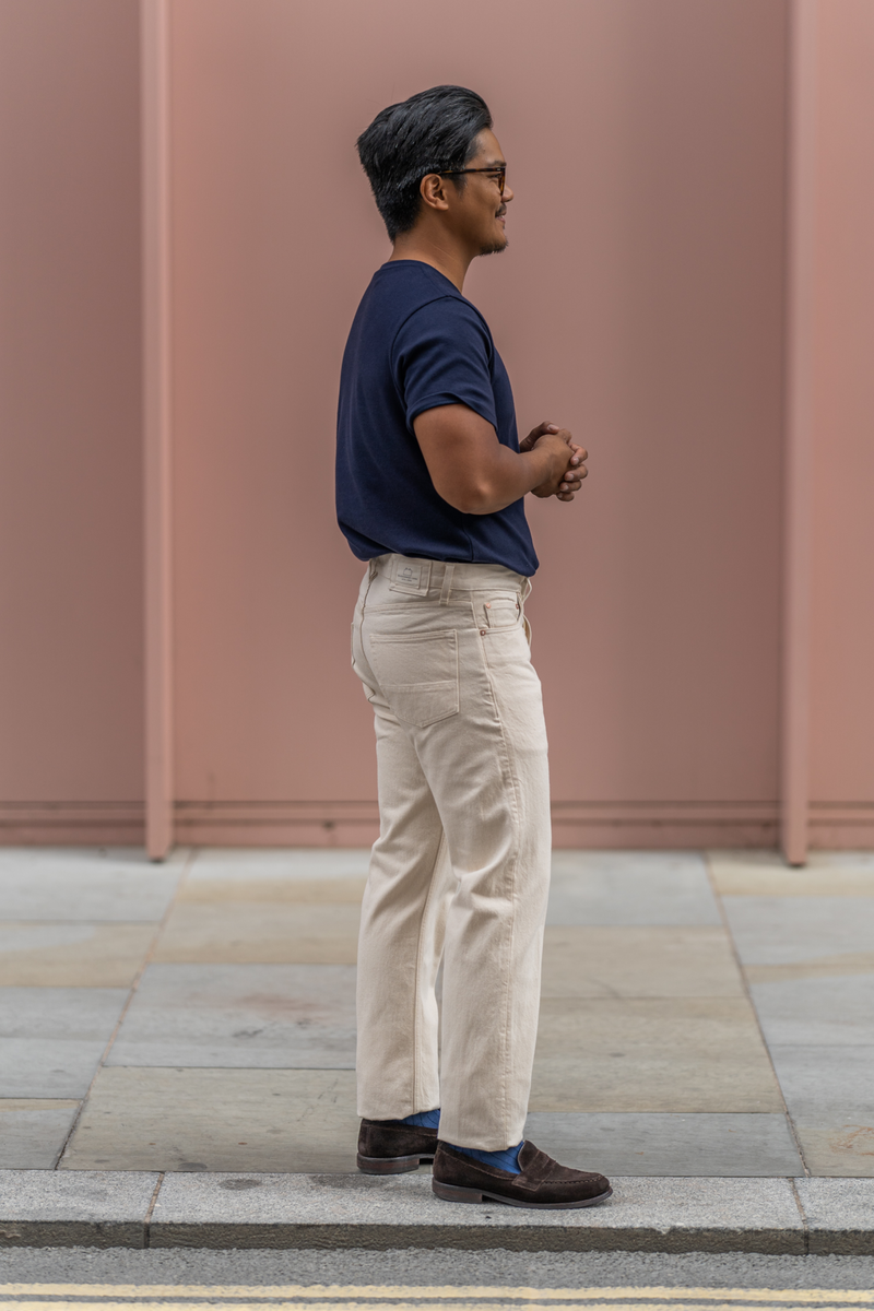 NW1 Relaxed Heritage Ecru 13oz Italian Mens Jeans | Blackhorse Lane ...